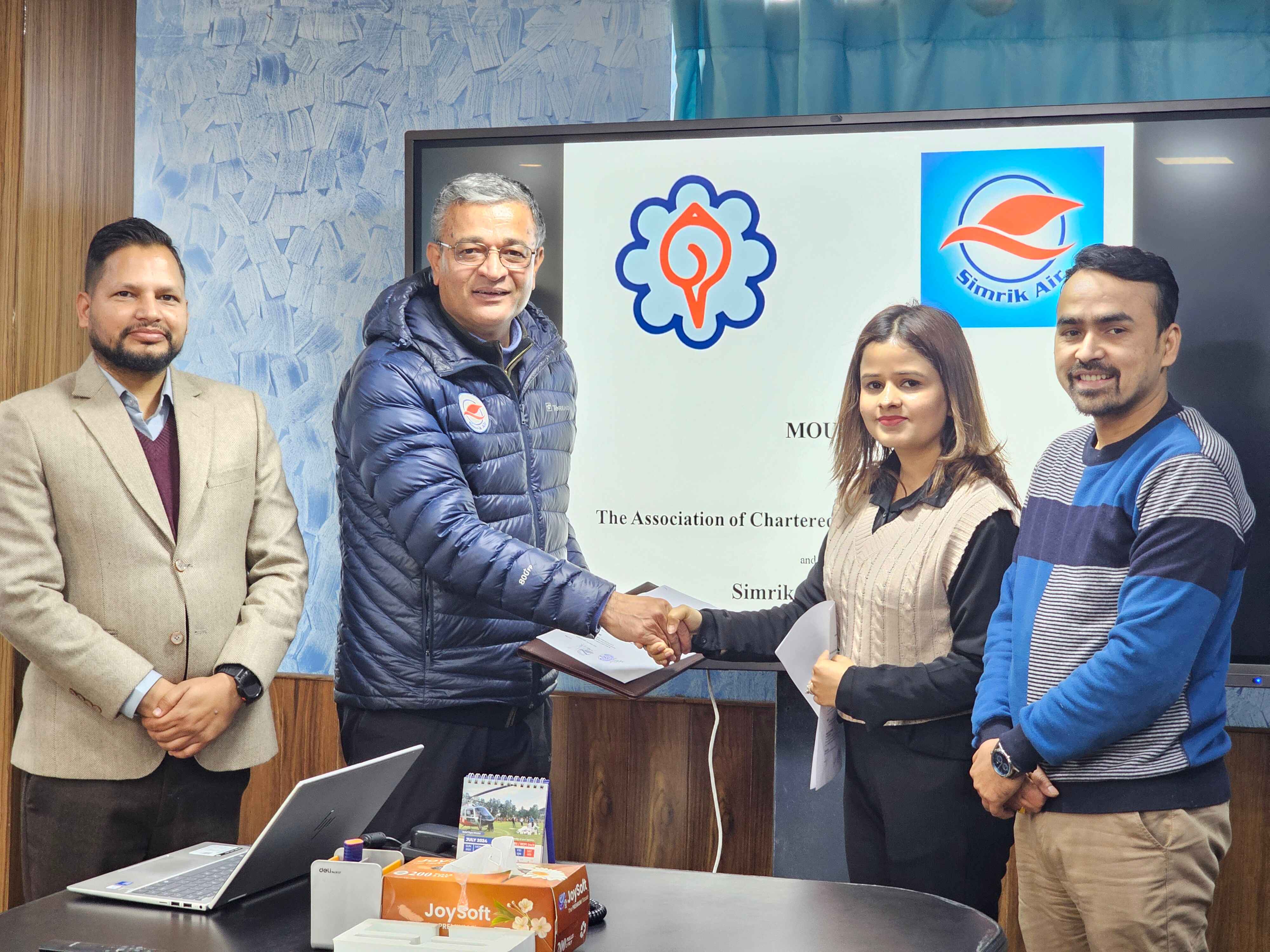 Simrik Air and ACAN Sign MoU for Exclusive Skydiving Services | SIMRIK AIR